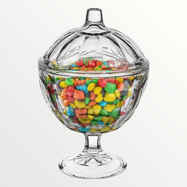 Glass Sweet Candy Jar Bowl with Lid – RUS eCom SA
